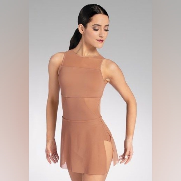 balera | Other | Balera Dance Leotard Chic Tan Sleeveless Dress Small ...